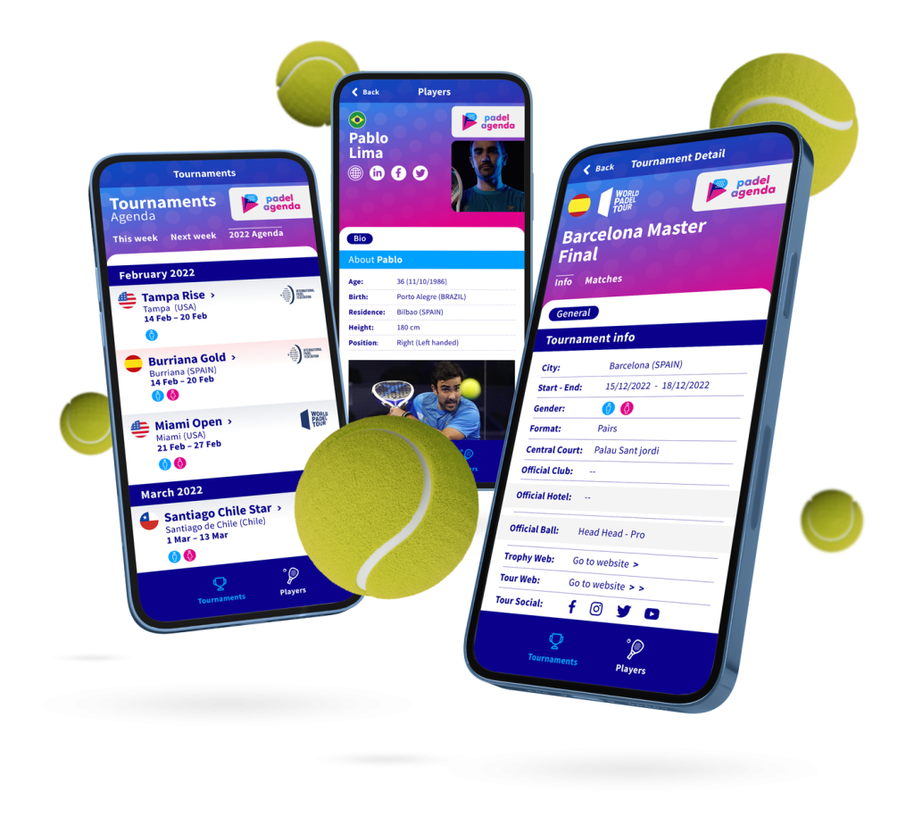 Padel Agenda – The free APP with all Padel events and players